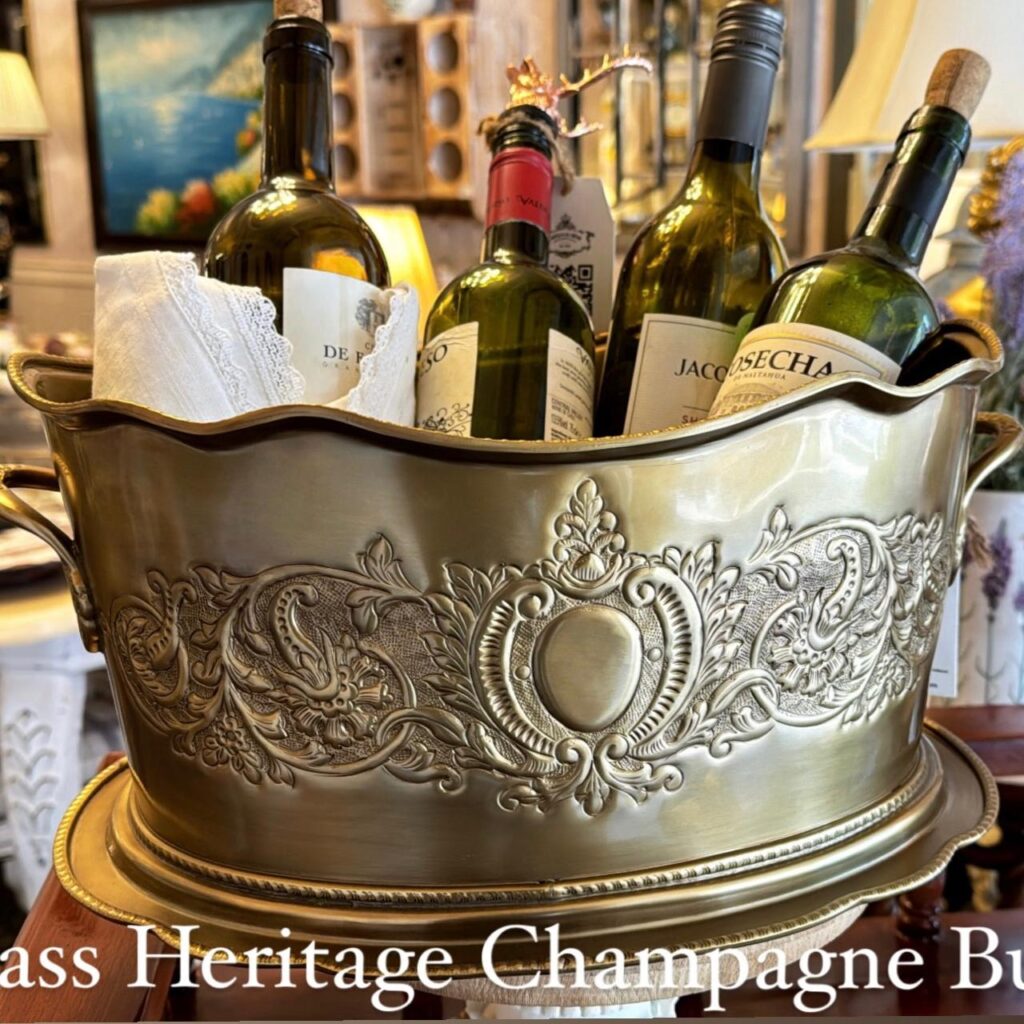 Luxurious Brass Heritage Champagne Bucket 4 - Castle & Co. Décor